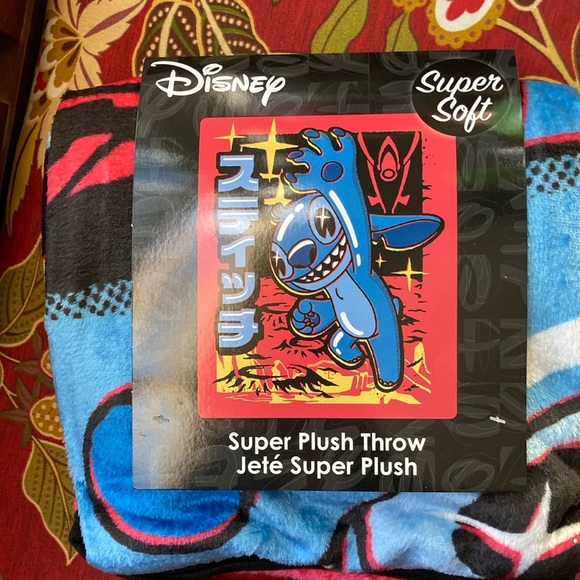 Disney | Bedding | New Disney Stitch Plush Throw Blanket | Poshmark